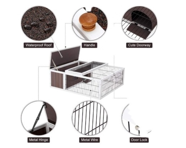 waterproof outdoor big rabbit cage bunny house rabbit pet fence rabbit ...