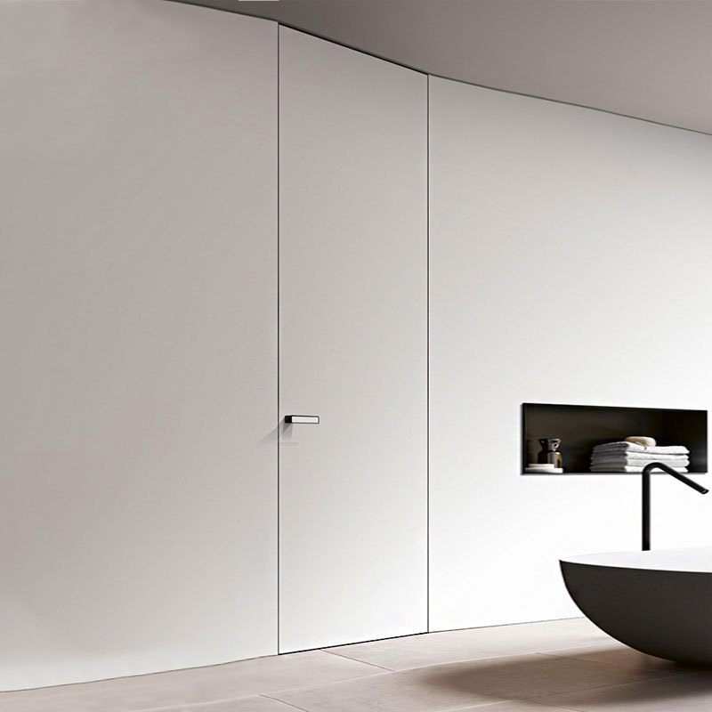 Frameless Interior solid wood multi-layer door Concealed Invisible Wood ...