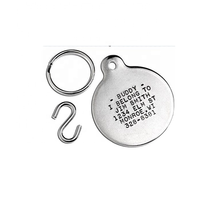 Custom laser Cutting Engraved Stainless Steel Round Tags ...