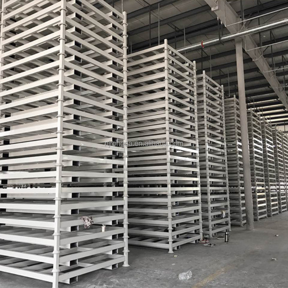 Nesting warehouse iron stackable pallet rack industry stacking frame ...