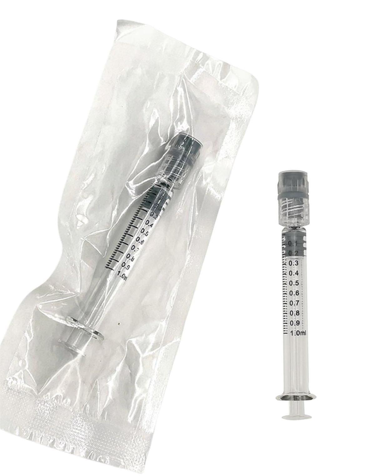 1ml long luer lock glass syringe with individually sterilized package ...
