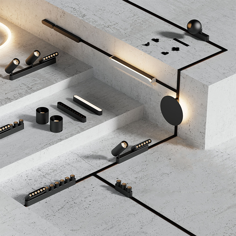 Ultra Slim Magnet Track Light 24v Mini Ceiling Surface Mounted Led ...