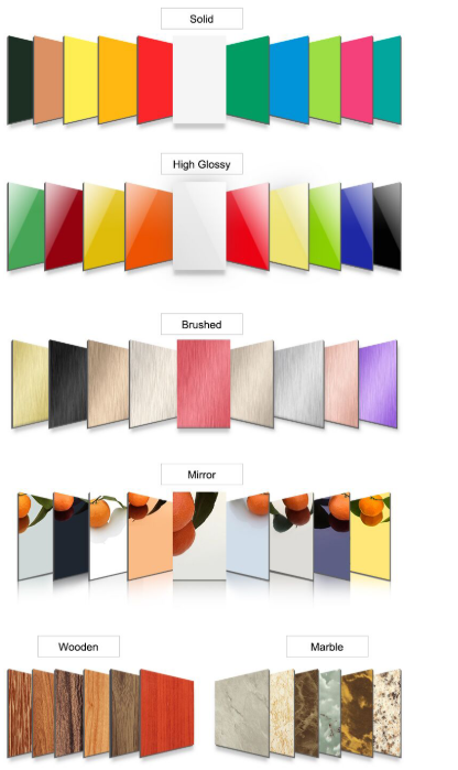 Alucobond Gold Mirror Color Coated Aluminum Composite Panels ...