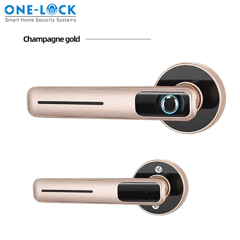 Fingerprint and key combination bedroom lock with USB charge ...