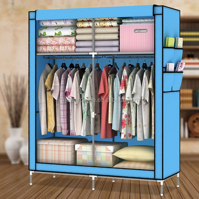 Big size 110cm rolling door non woven fabric portable folding wardrobe BestSuppliers