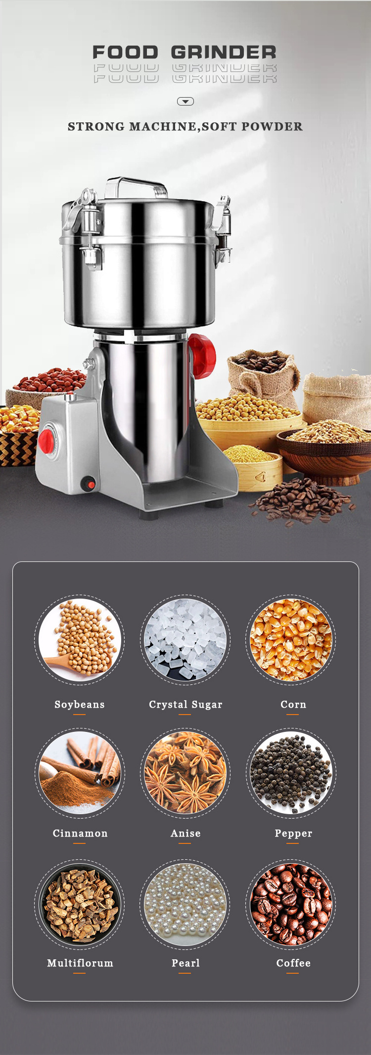 Food grinder machine commercial store