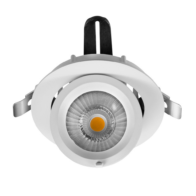 LED RA90 12W COB Lighting Adjustable Recessed Ceiling Down Light Gimbal ...