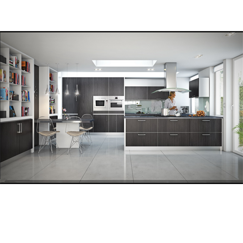 Opma Popular Furniture Modular Kitchen Cabinet Black Shaker Style ...