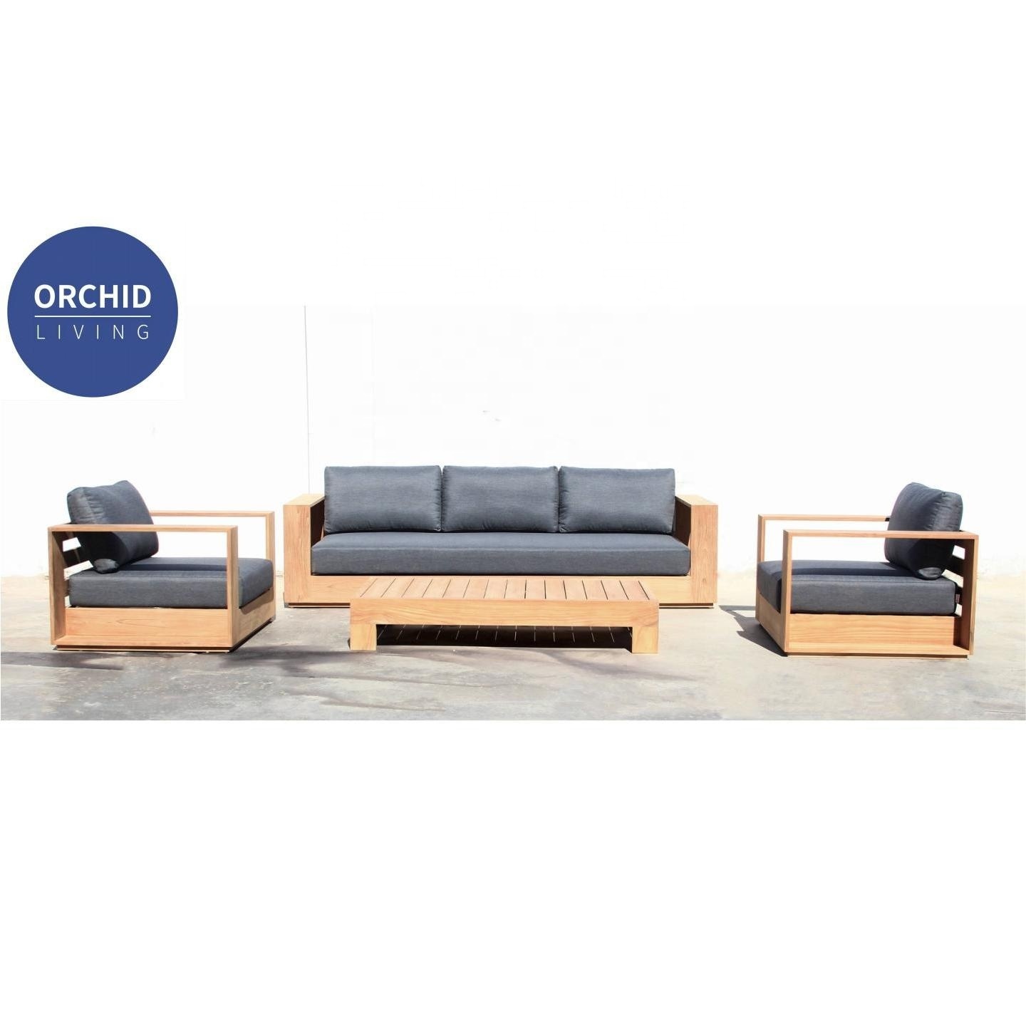 patio teak wood sectional sofa set hotel nordic design luxury couches ...