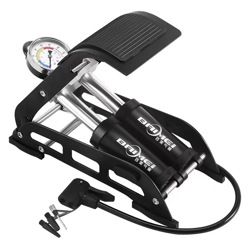 Universal high pressure bicycle motorcycle pump precision meter pedal ...