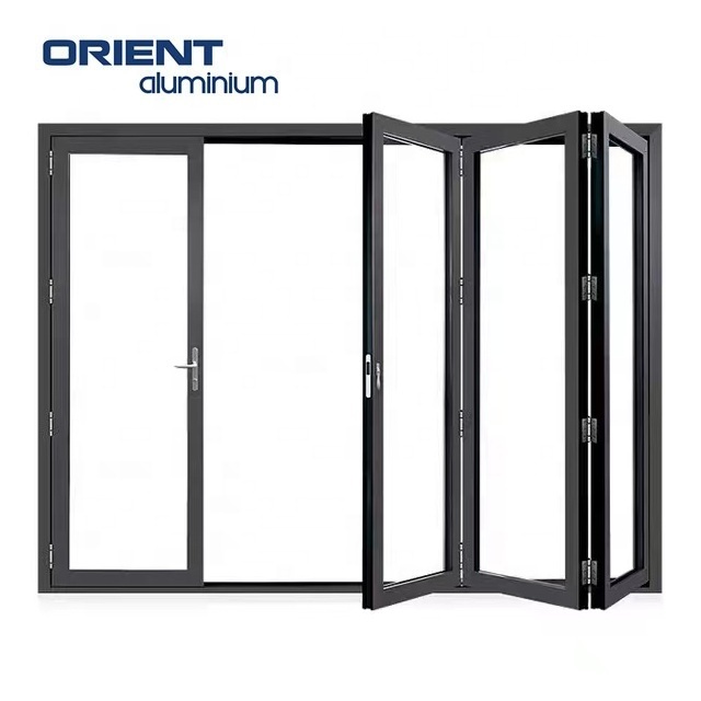 bifold Aluminium Doors Alloy Aluminum Folding Door Tempered Glass Swing ...