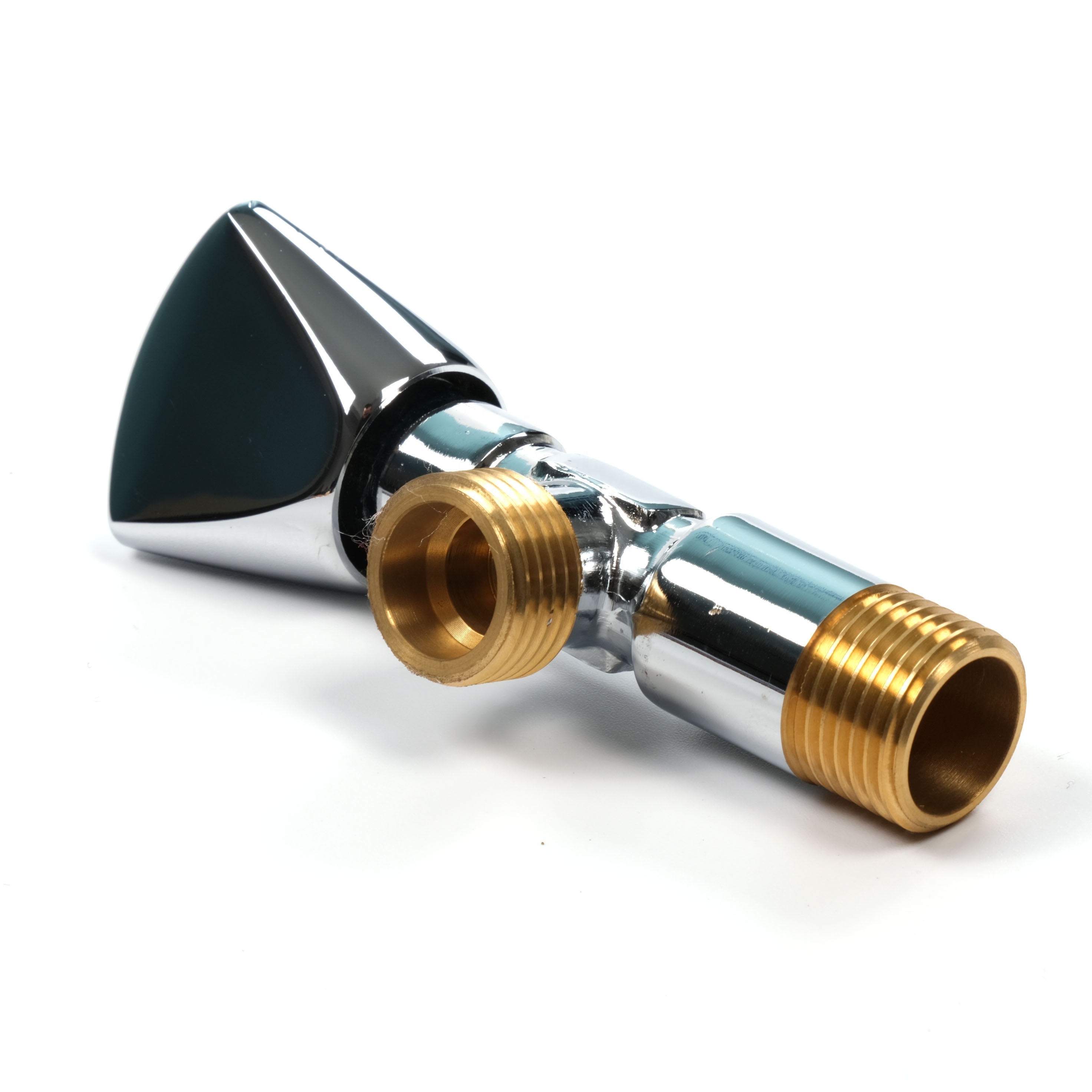 brass angle valve bathroom toilet water tap chrome plated slow opening ...