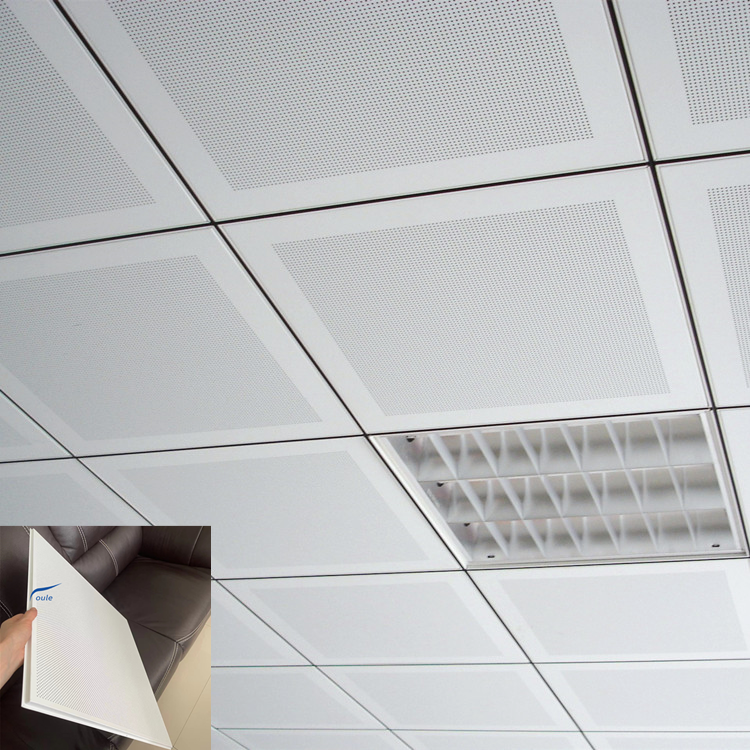 Foshan factory sale 600*600 Metal aluminum suspended ceiling system lay ...