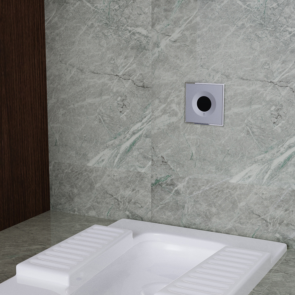Wall Mounted Touchless and Touch Pad Two-Way WC Toilet Water Flush ...