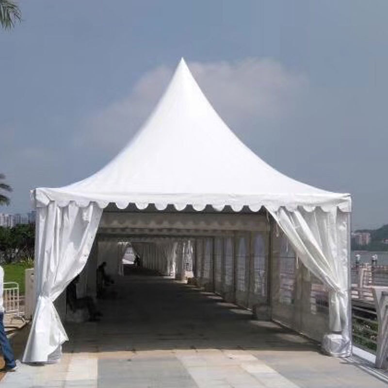 Pagoda tent canopy with steel/aluminum frame and side panel ...