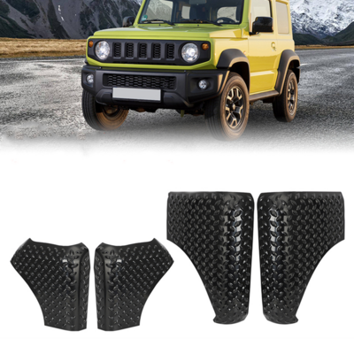OVOVS Exterior Accessories ABS Black Car Front Rear Fender Wrap Angle Decoration Cover for Suzuki Jimny JB64 JB74 19 21 BestSuppliers
