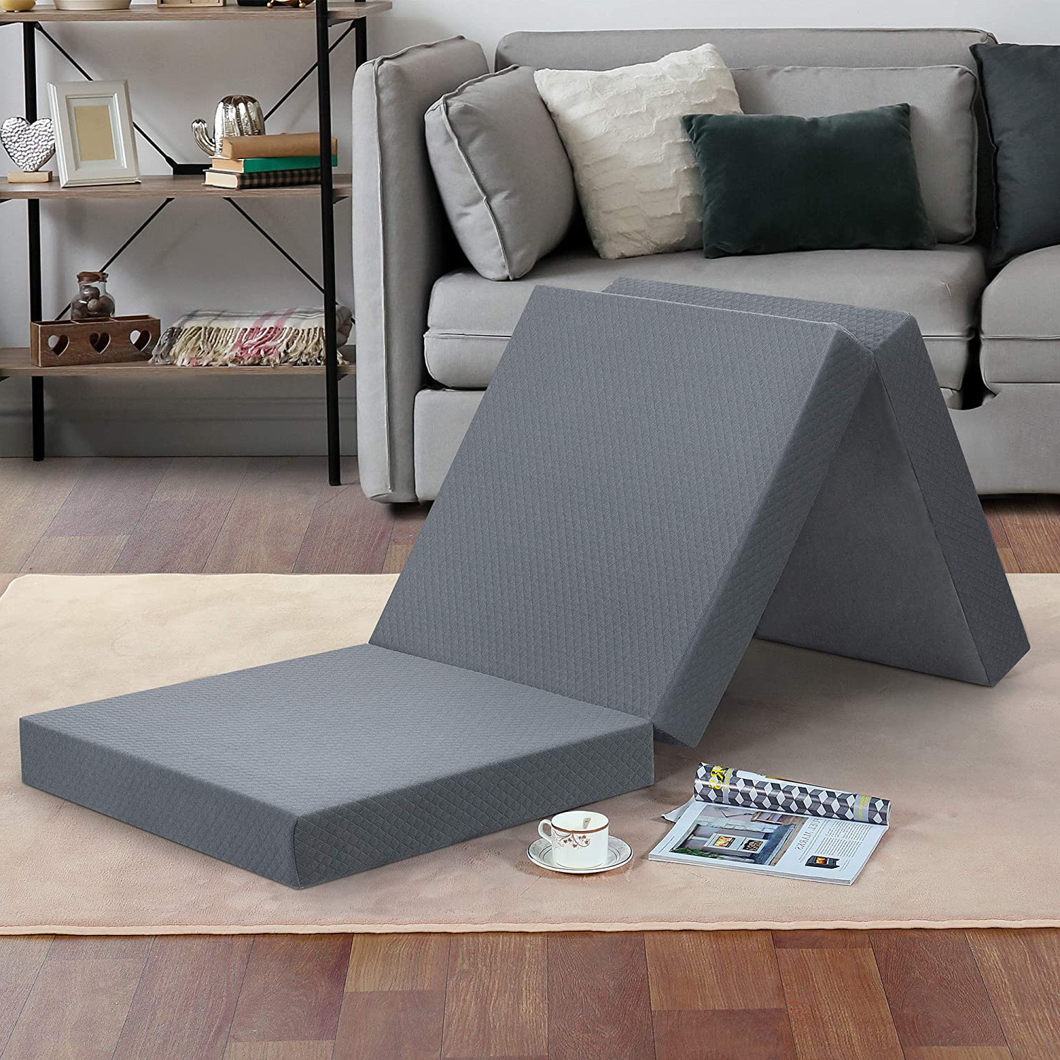 Customized Foldable Gel-Infused Convoluted Foam Folding Mattress Adult ...