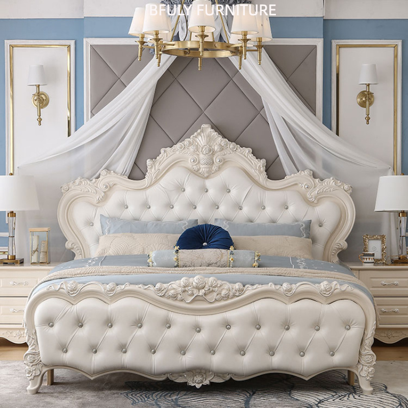 Royal Luxury Storage Pink Leather King Size Double Crushed Diamond Wedding Bed Frame Set BestSuppliers