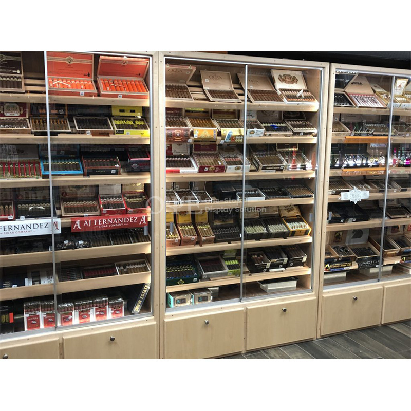 wooden Cigar humidor display cooler Electric Cigar humidor cabinets ...