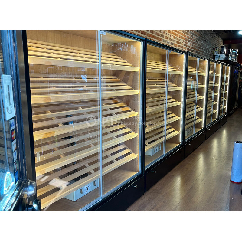 wooden Cigar humidor display cooler Electric Cigar humidor cabinets ...