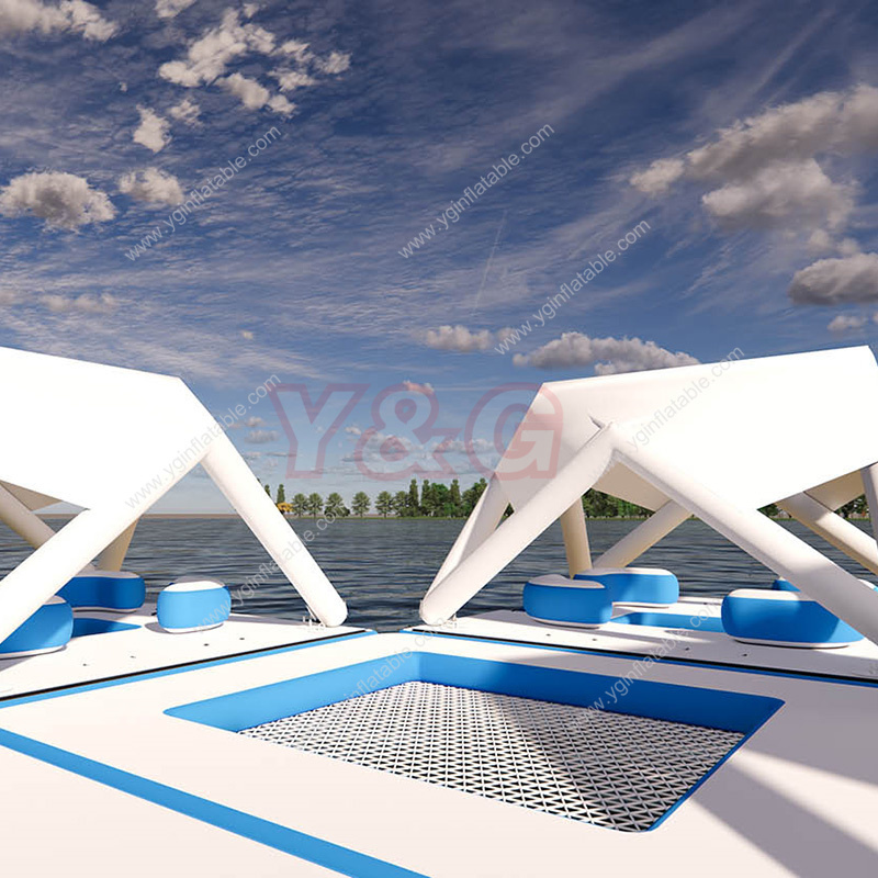 Y&G Inflatable Water Floating Island Platform Tent inflatable floating ...