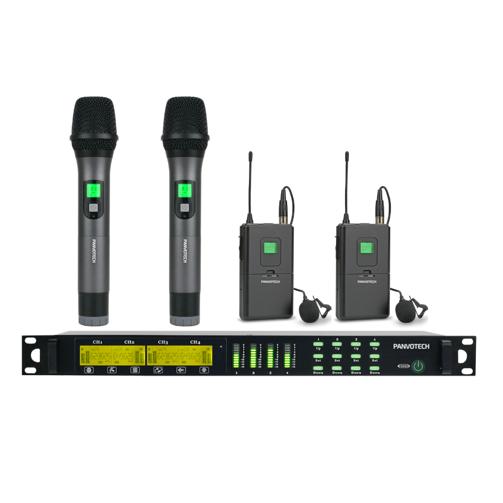 Panvotech Karaoke Singing Handheld Professional UHF Four Channel ...