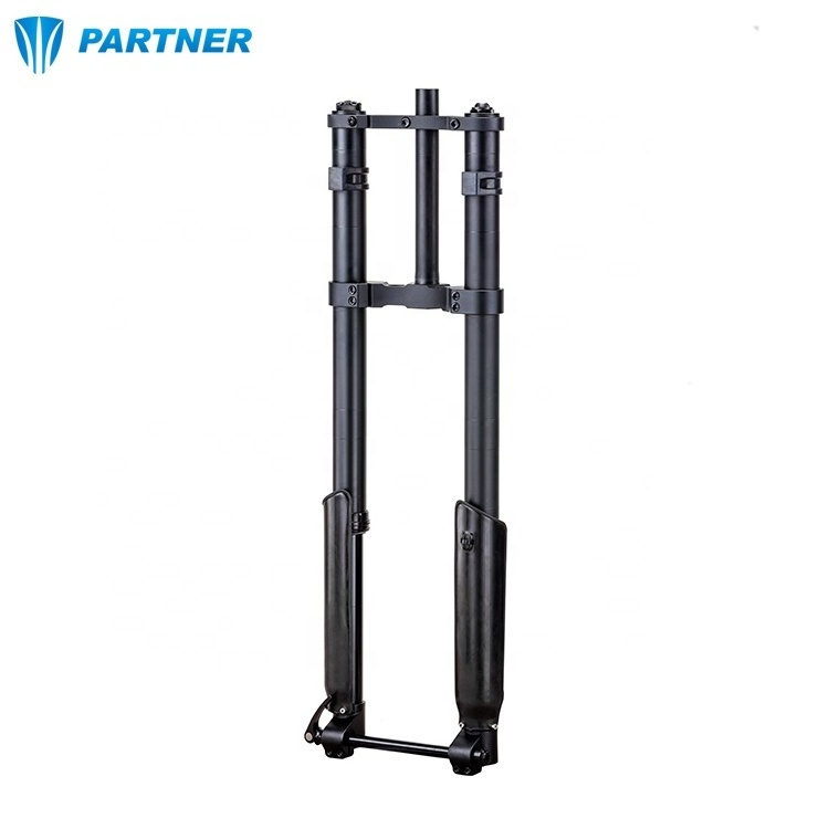 4.0 FAT Mountain Electric Bike DH Double Crown Inverted Air Suspension ...