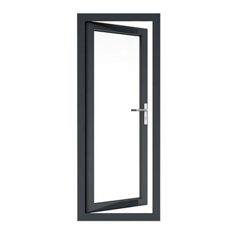 Aluminium glass flush door aluminum smart swing door bathroom door ...