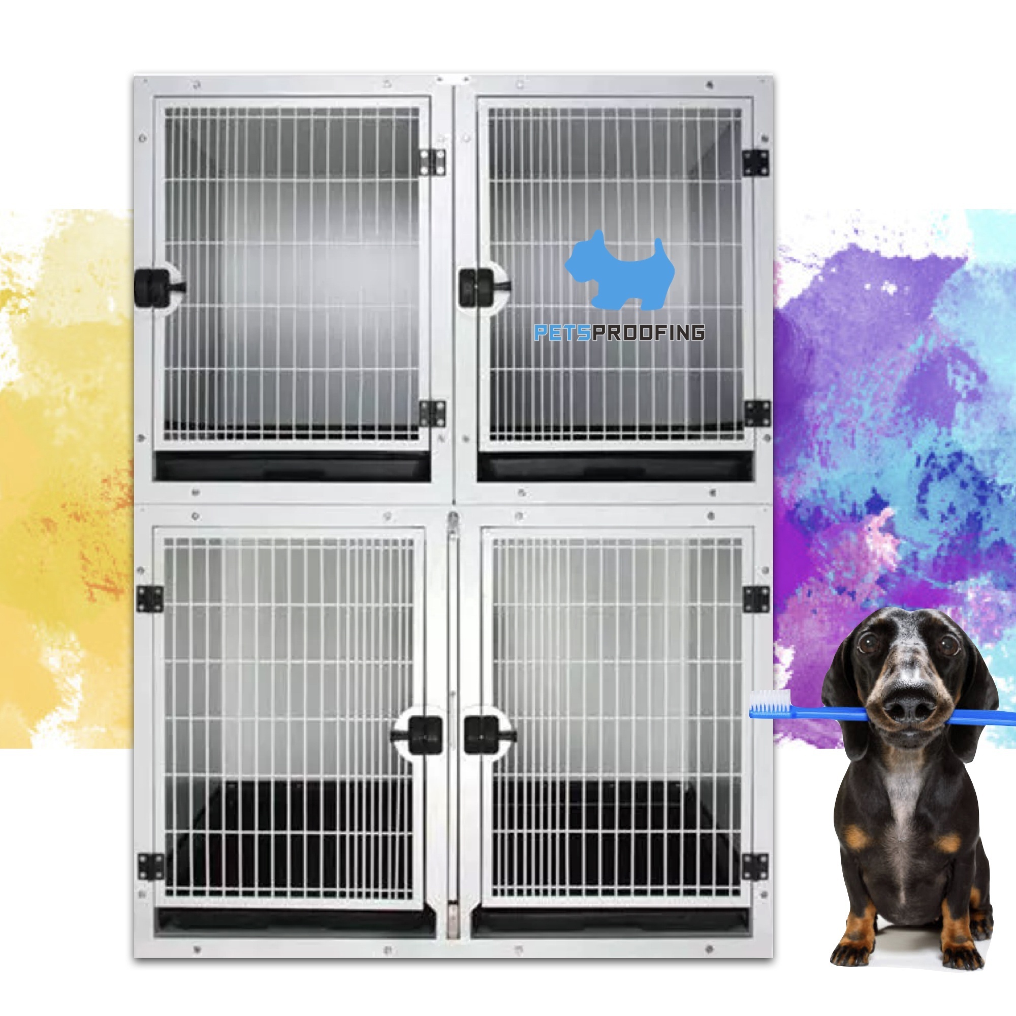 Petsproofing Professional Puppy Cage Large Dog Kennel Pet Dog Cages ...