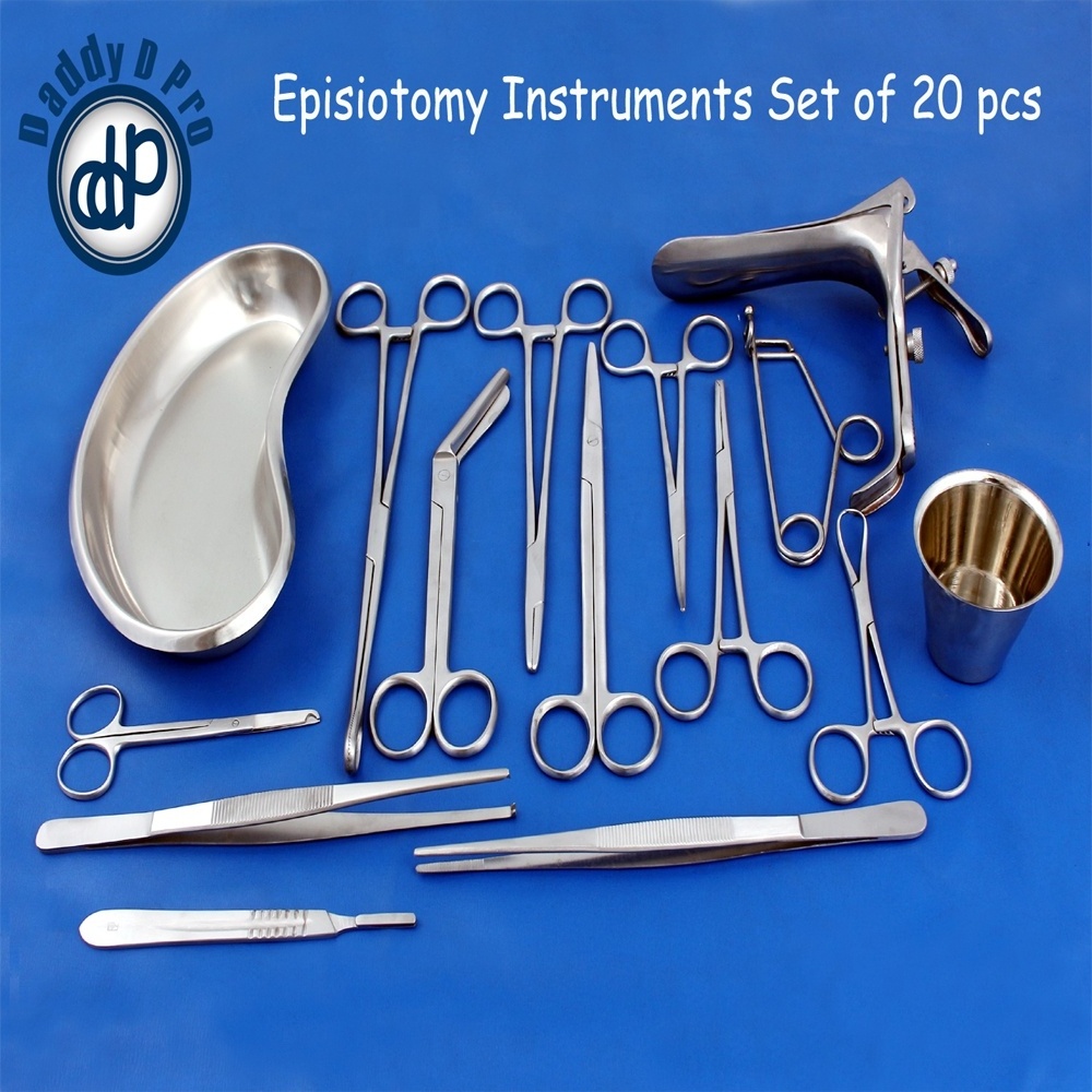EPISIOTOMY INSTRUMENTS Set of 20 PCS Stainless Steel Episiotomy ...