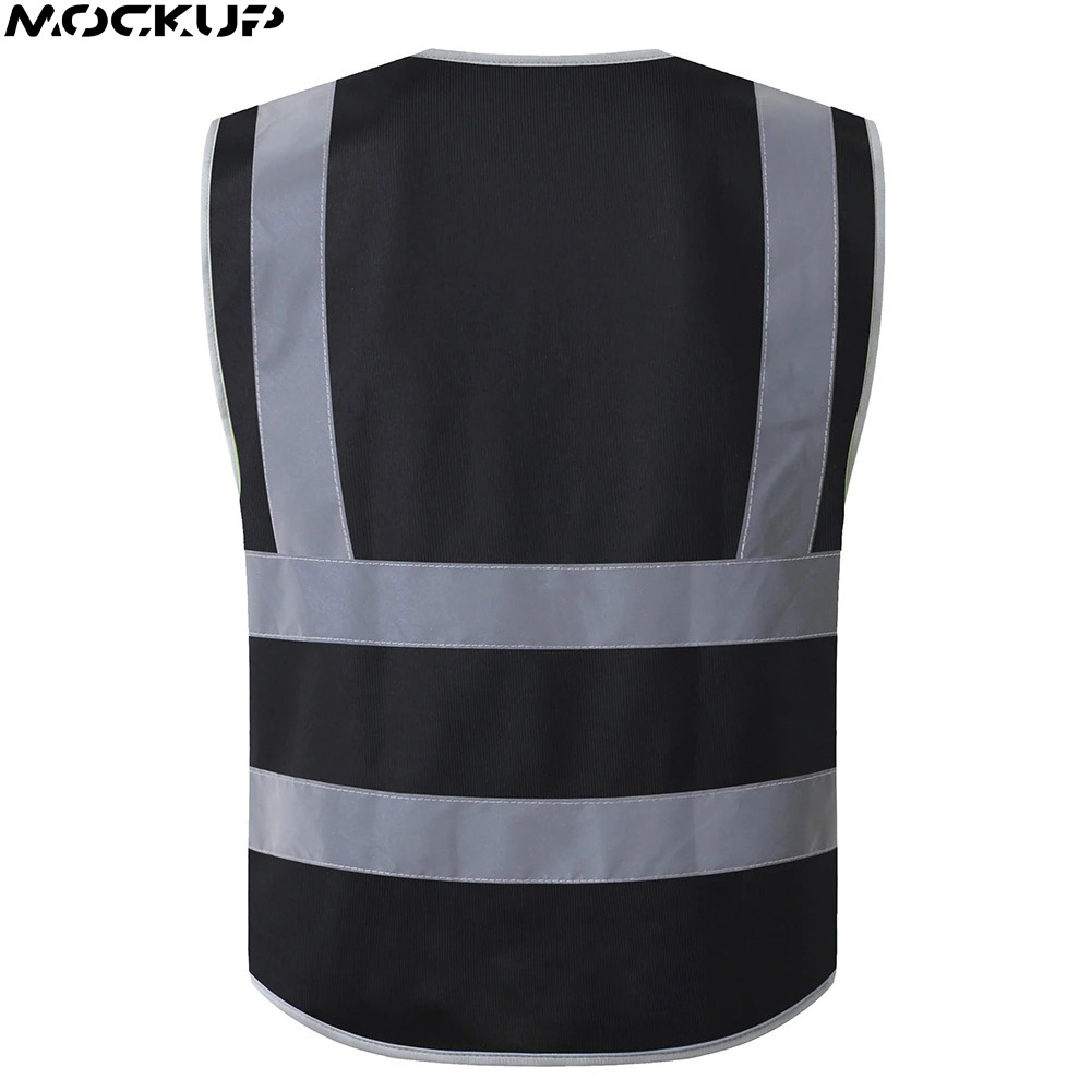 Custom Multi Pocket Safety Work Vest High Visible Reflective Safety ...