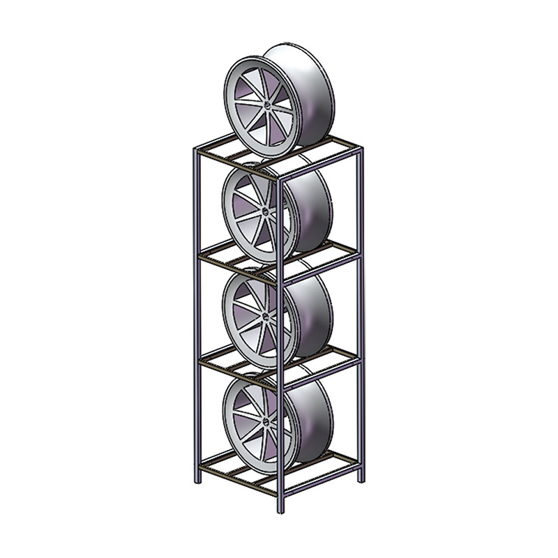 Metal Display Frame Car Retail Store Steel Wheel Rim Rack Display Stand ...