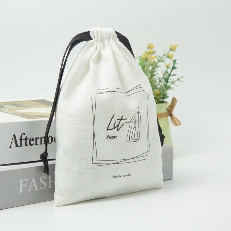 Customized Cotton Linen Soap Candle Packing Bag Recyclable Cotton Gift ...