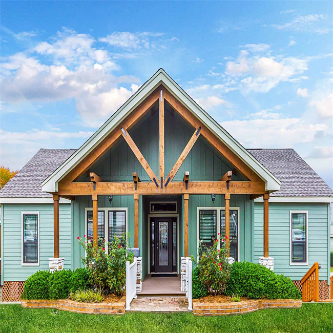 Steel frame prefab house huts resort cottage home garden chalet wood ...