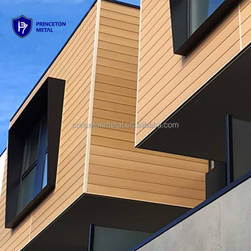 New Material Fire Resistant wood grain aluminum cladding for wall and ...