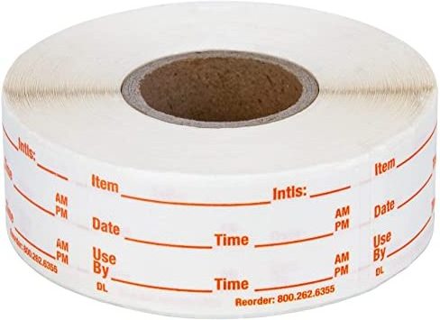 Custom printable dissolvable label marking Shelf Life food rotation ...