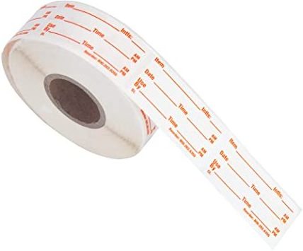 Custom printable dissolvable label marking Shelf Life food rotation ...