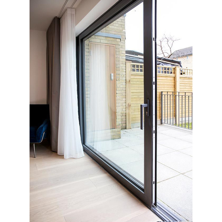 Interior Double Glass Hidden Cavity Pocket Aluminum Sliding Door with ...