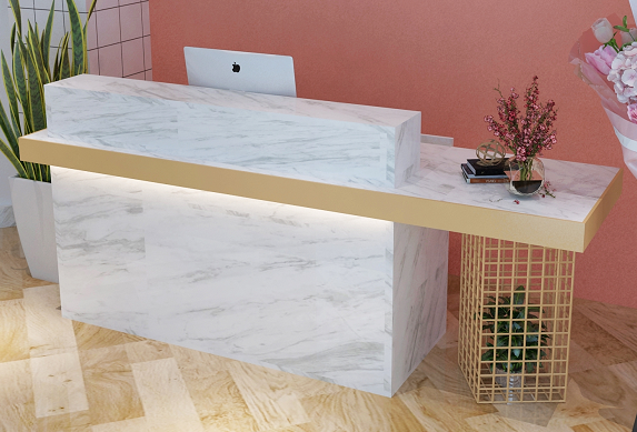 mini cash register table reception desk counter small gym hair salon ...