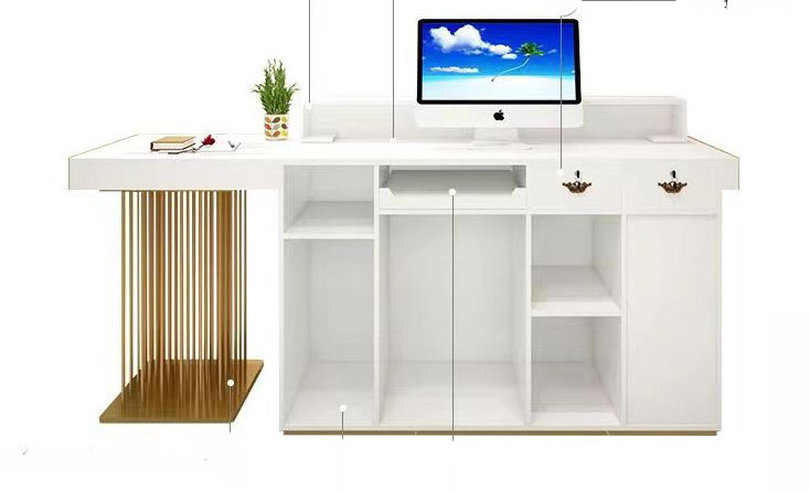 mini cash register table reception desk counter small gym hair salon ...