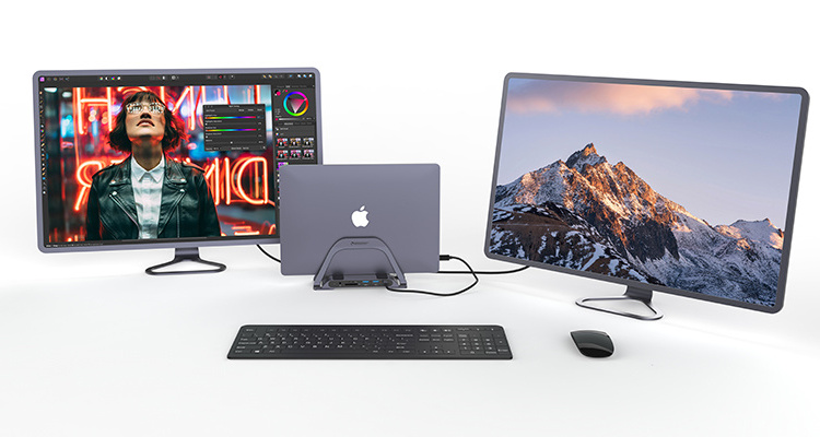 Usb C To Mini Displayport Hub powered usb Fast Type 4K Docking 6 ports ...