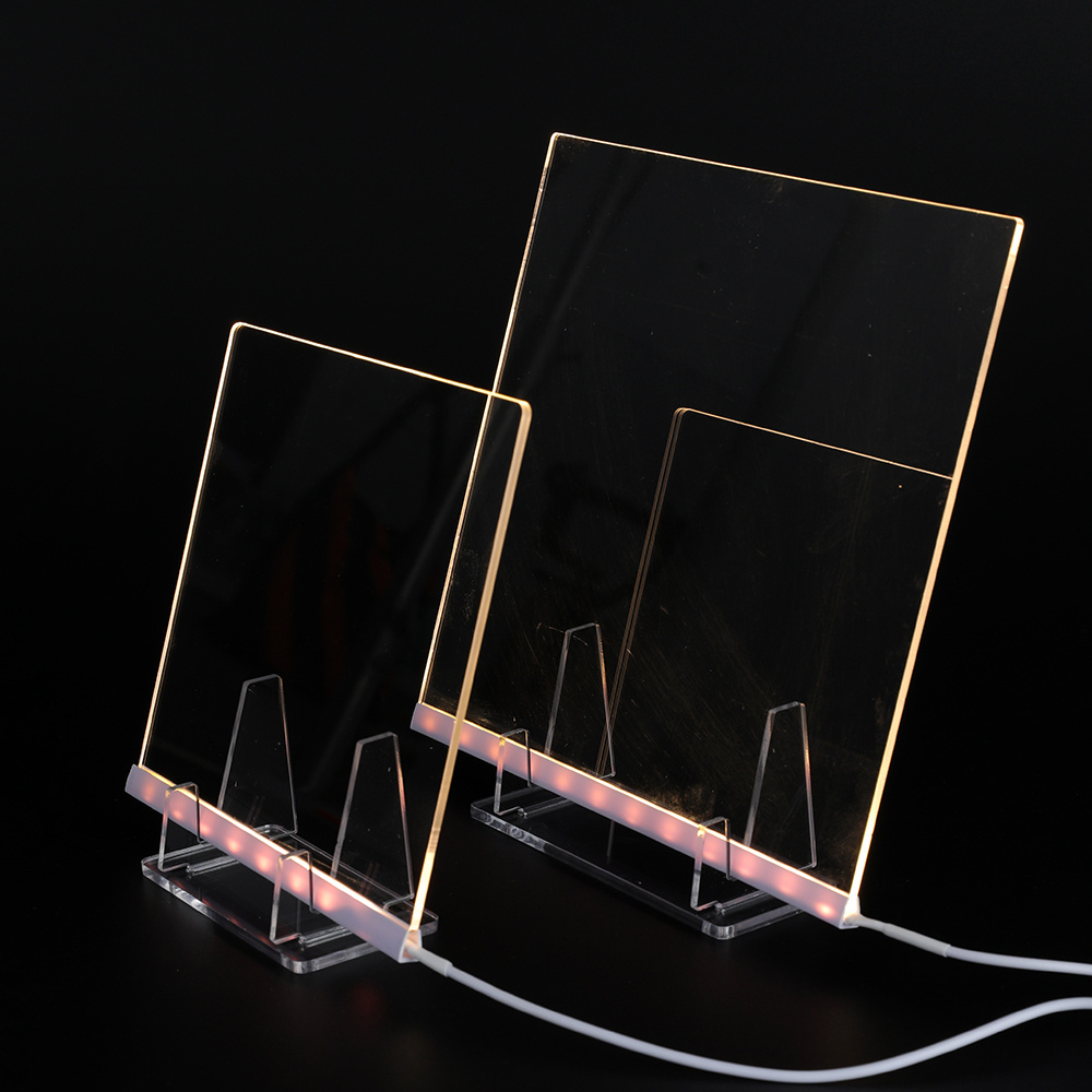 LED Acrylic Message Board Luminous Note Board Acrylic Erasable Memo ...