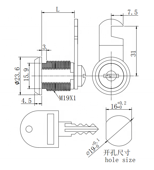 safe euro cylinder code combination wardrobe sliding door lock with key ...