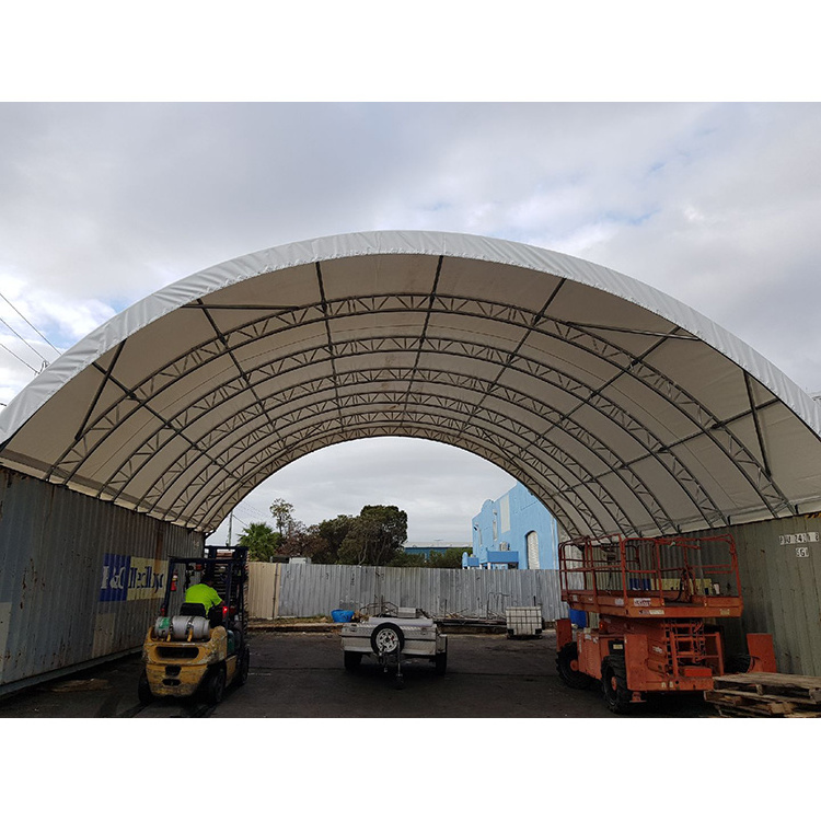 SSTC5040 China double truss industrial container storage dome shelter ...