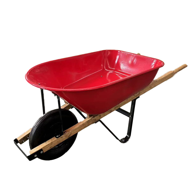 180Kg Heavy Duty One Wheel Wooden Handle Wheelbarrow | Bestsuppliers.com
