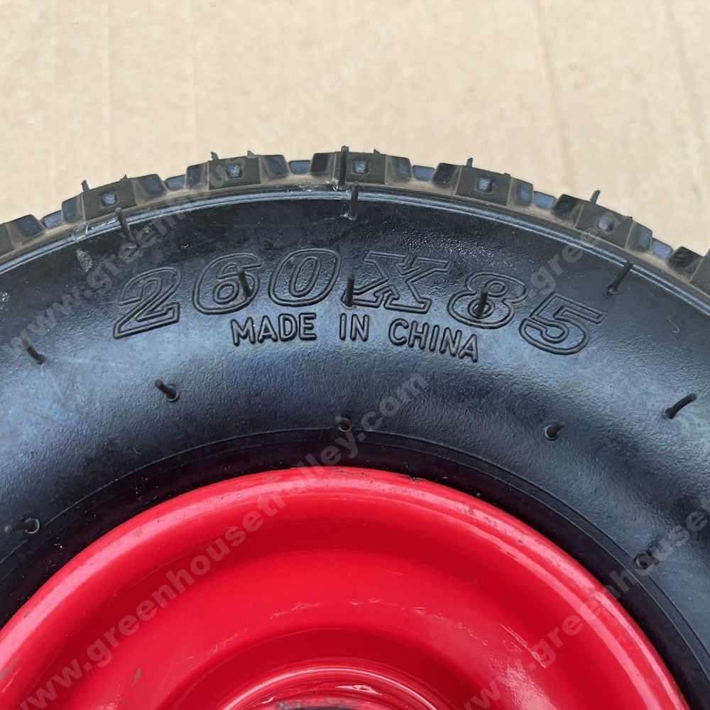 10 inch 3.00-4 3.50-4 Pneumatic Inflatable Rubber Tire Wheel for Hand Truck Trolley Lawn Mower ...