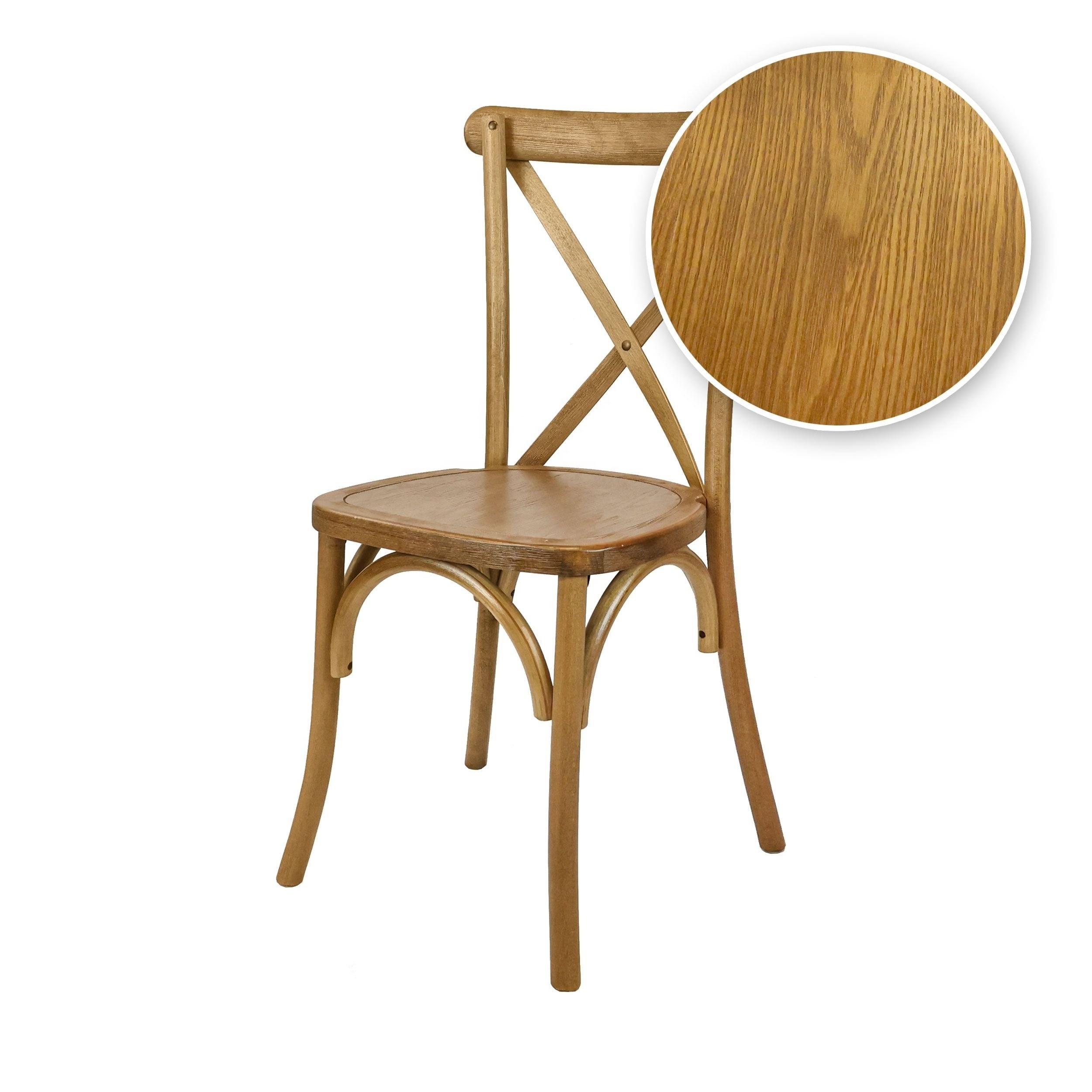 Chestnut Wooden Cross Back Chair | Bestsuppliers.com