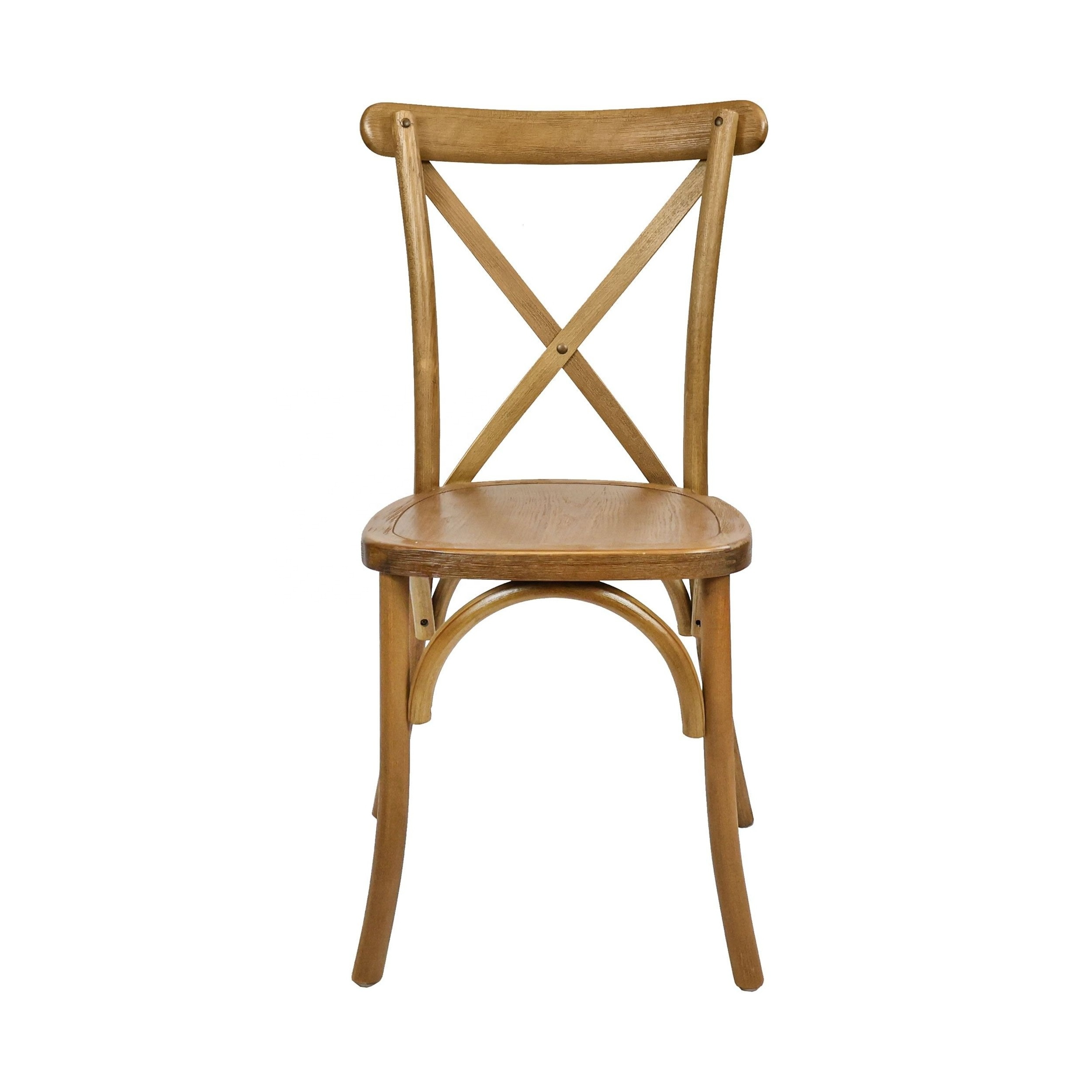 Chestnut Wooden Cross Back Chair | Bestsuppliers.com