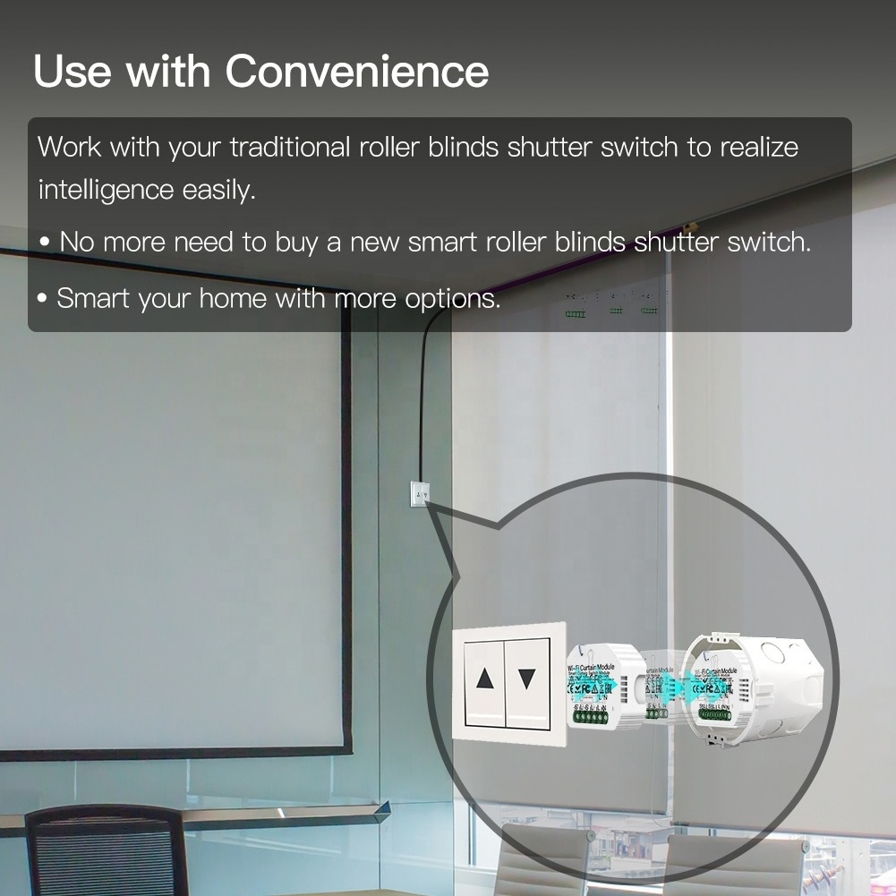 Tuya Wireless Remote Voice Control Smart Curtain Switch for Electric ...