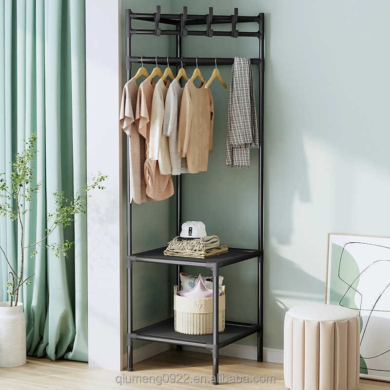 Corner Coat And Hat Rack Floor To Ceiling Bedside Clothes Hanging Rack Simple Storage Rack Wall Corner Clothes Hanging Storage BestSuppliers